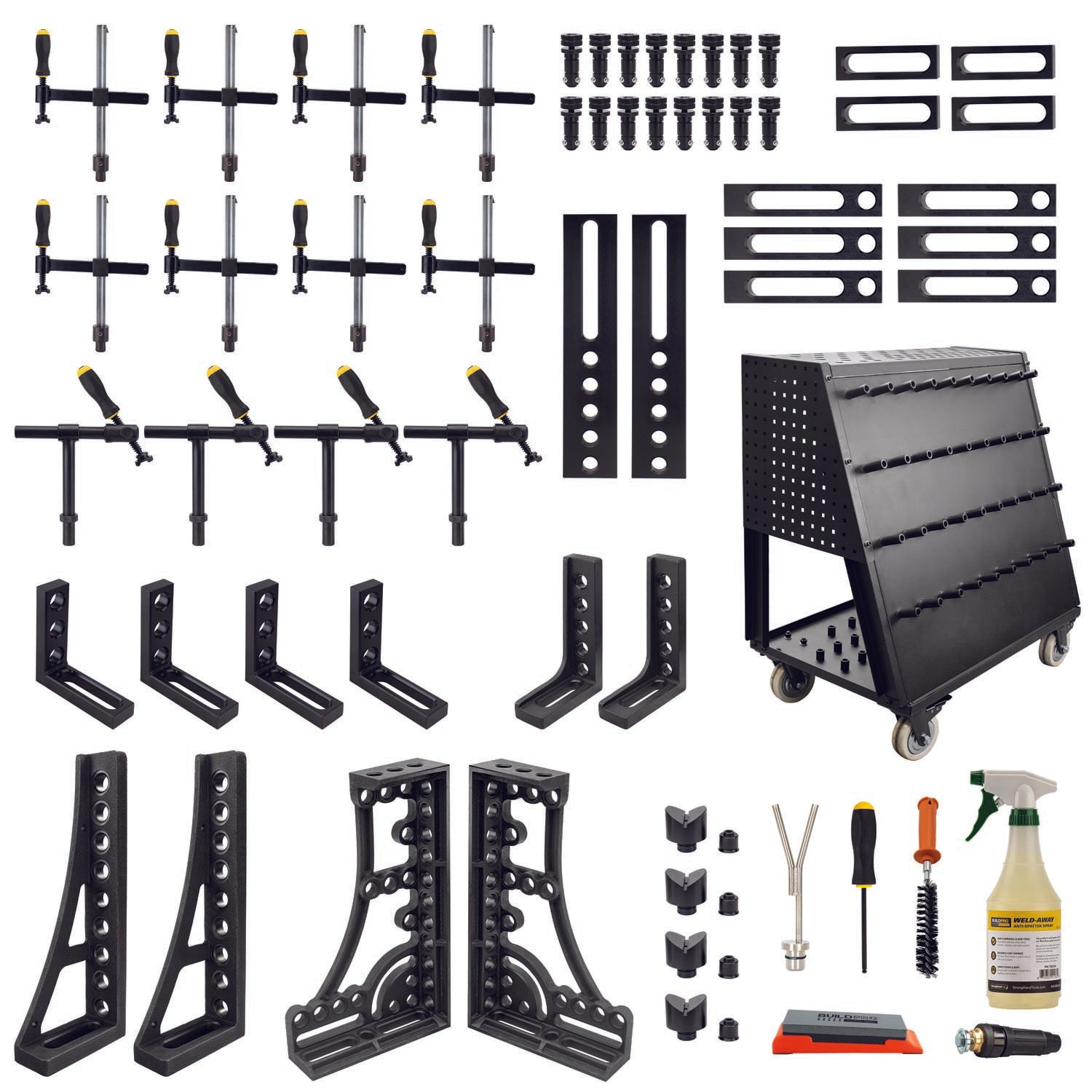56-pc Fixturing Kit, U28 (inch spacing) - Strong Hand Tools